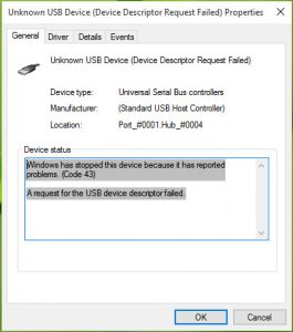 Unknown USB Device Descriptor Request Failed - 7 Ways To Fix